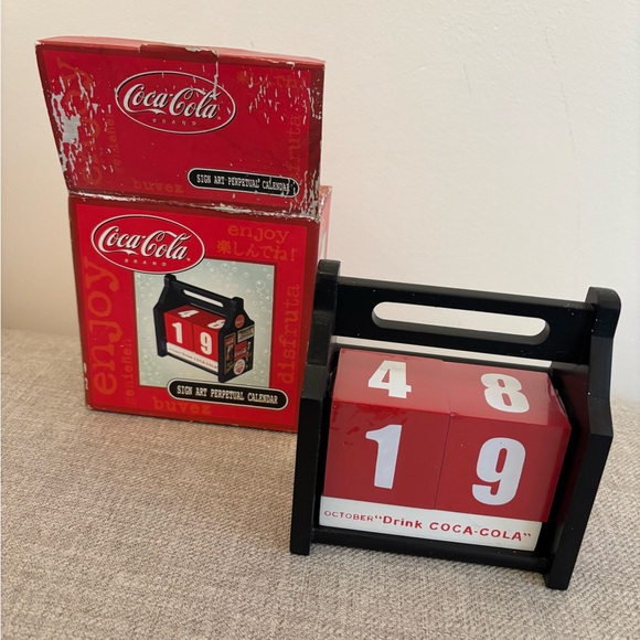Coca Cola | Accents | Vintage Cocacola Coke Manual Block Sign Art ...